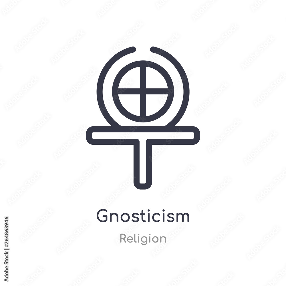 gnosticism outline icon. isolated line vector illustration from ...