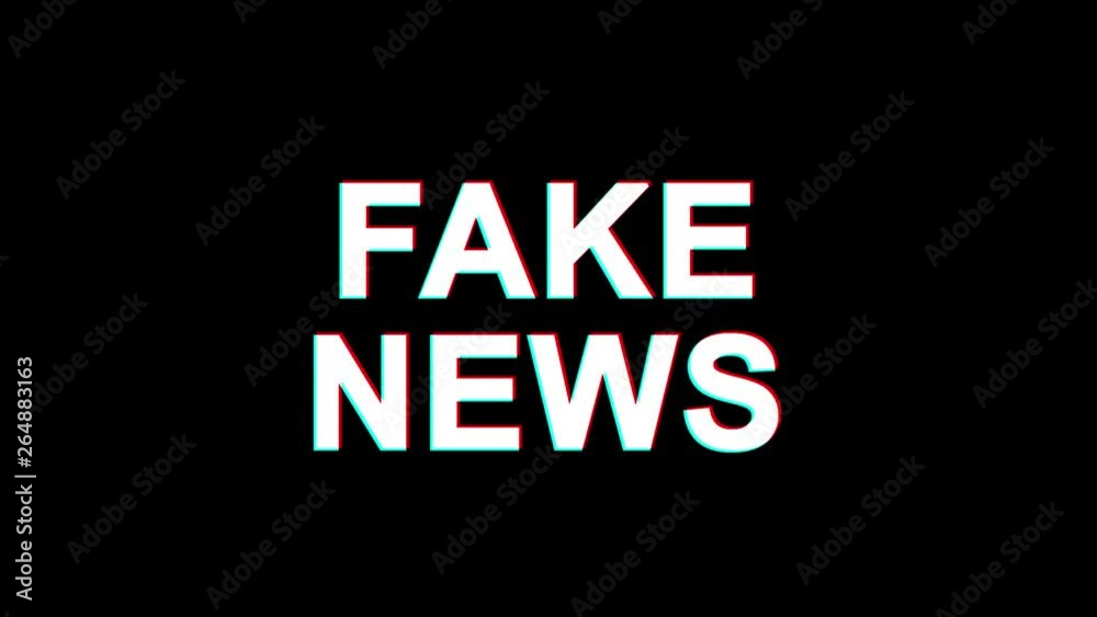 FAKE NEWS Glitch Text Abstract Vintage Twitched 4K Loop Motion ...