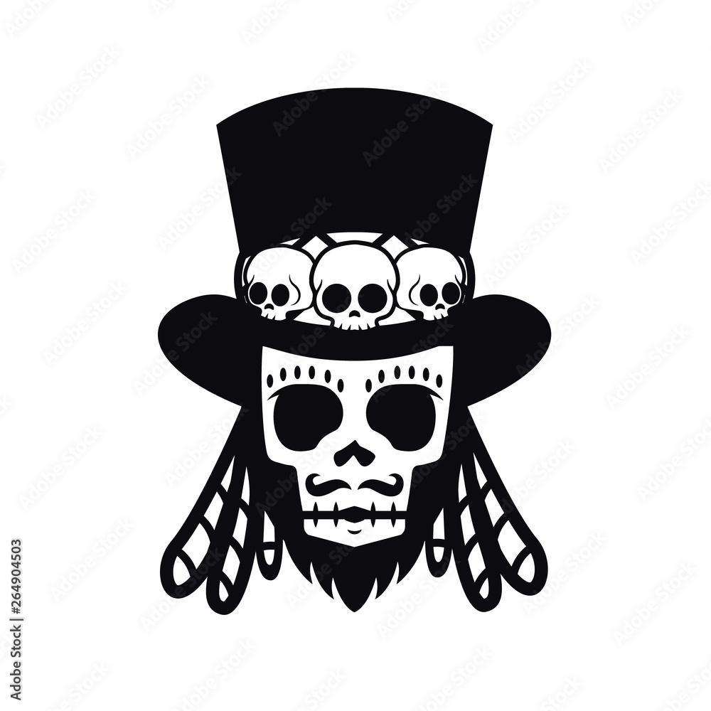 Papa Legba, voodoo man Halloween illustration vector Stock Illustration ...
