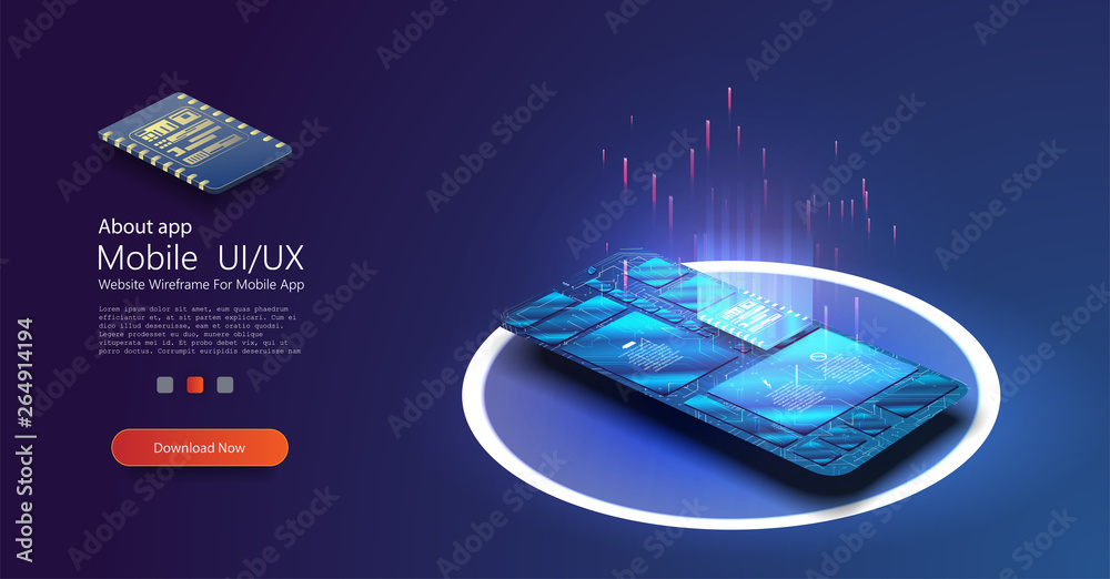 Technology isometric infographic design for quantum computer Digital ...
