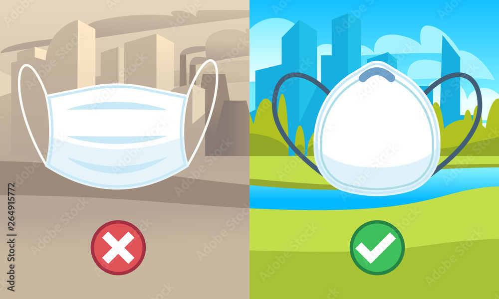 Prevented pollution mask. Pollutants unhealthy air pollution dust ...