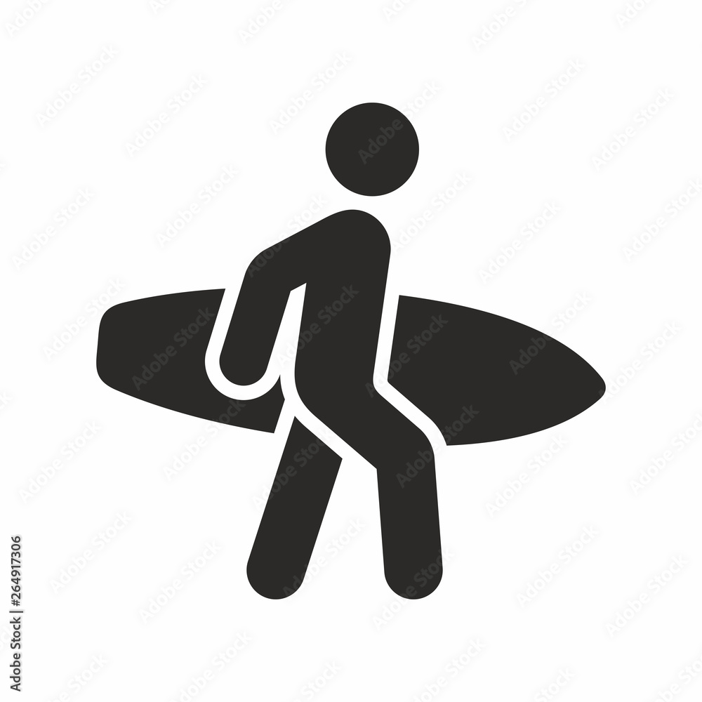 Surfer icon Stock Vector | Adobe Stock