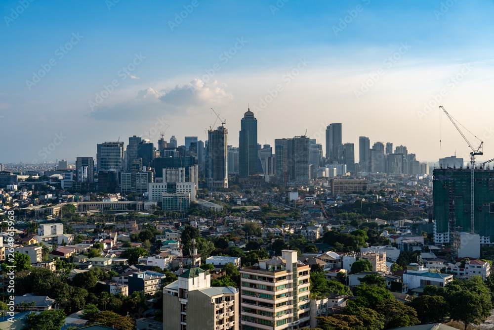 Aerial view of Metro manila skyscrapers Stock Photo | Adobe Stock