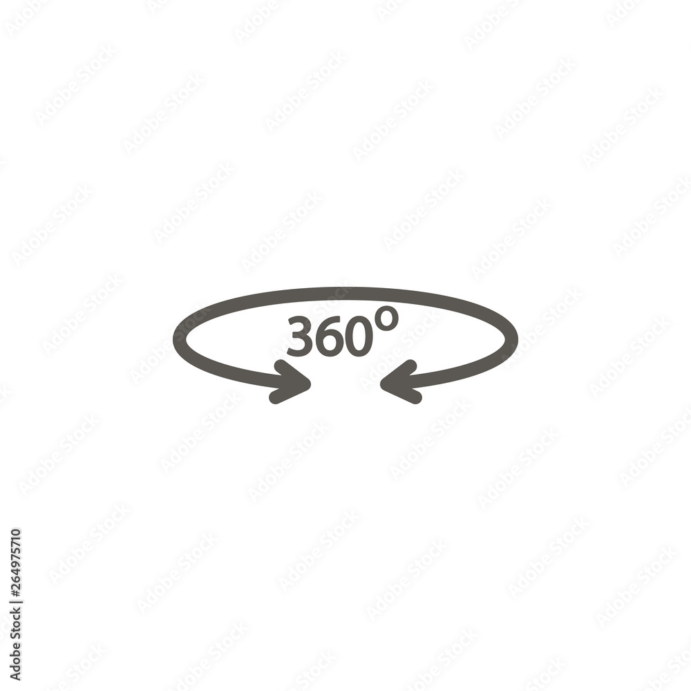 Degree, reality, rotate, 360 vector icon. Simple element illustration ...