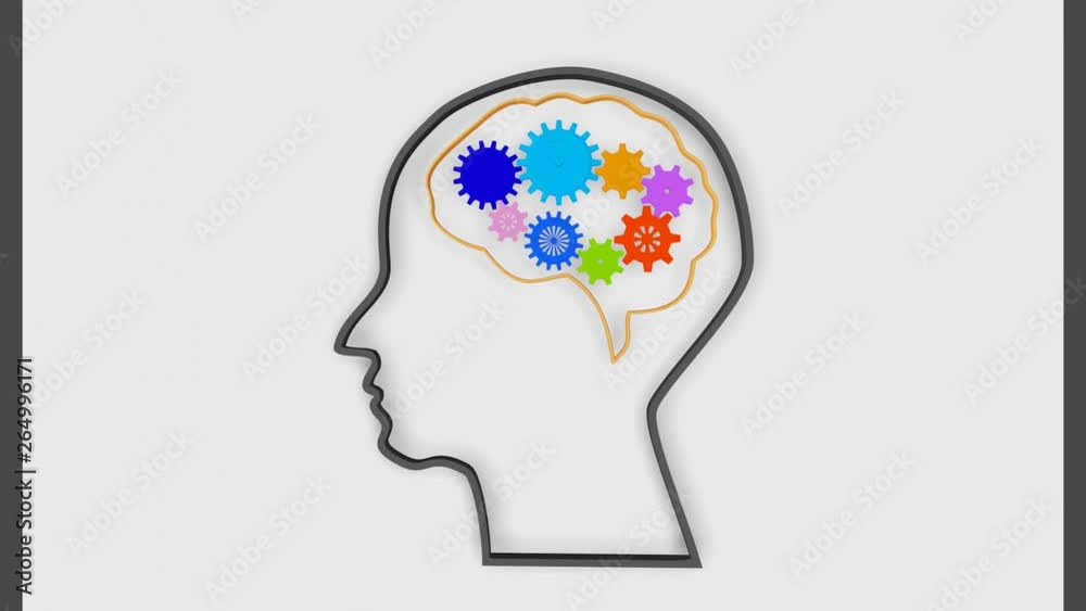 Minimal motion design animation. Brain creating new ideas - concept of ...