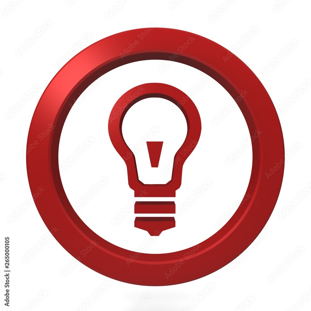 Red Light Bulb Icon