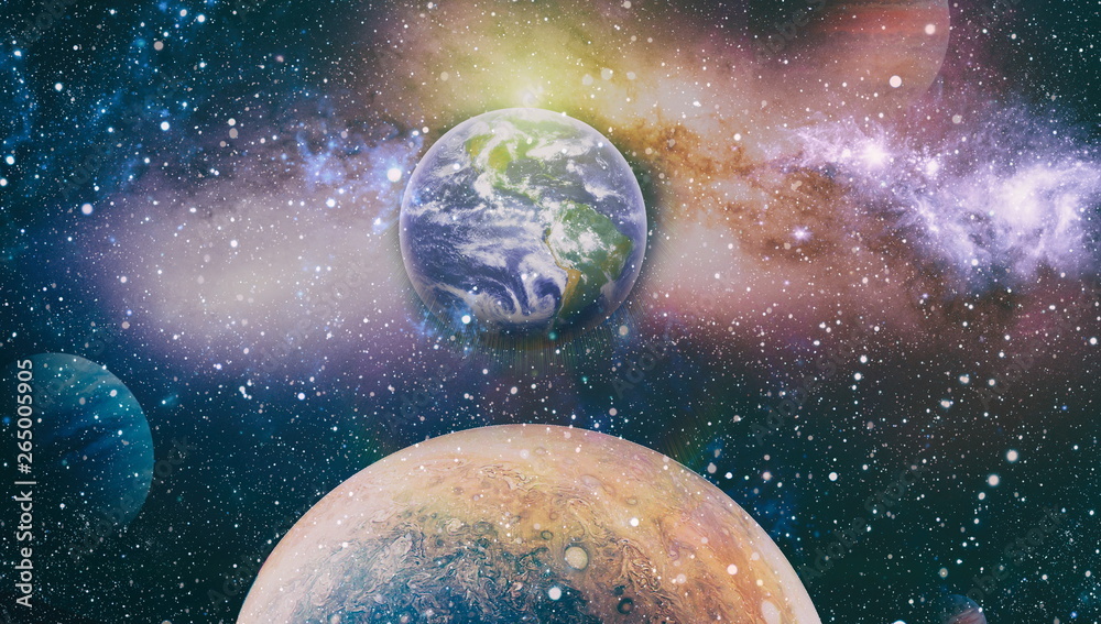 Planet Earth from space orbital view, our planet from the orbit. This ...