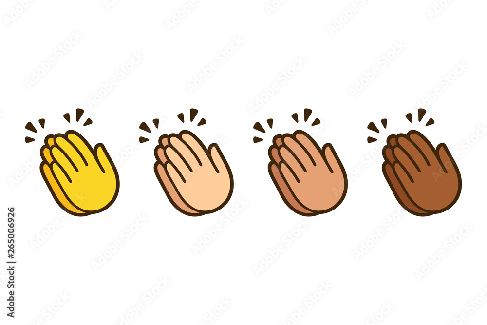 Clapping hands emoji set Stock Vector | Adobe Stock