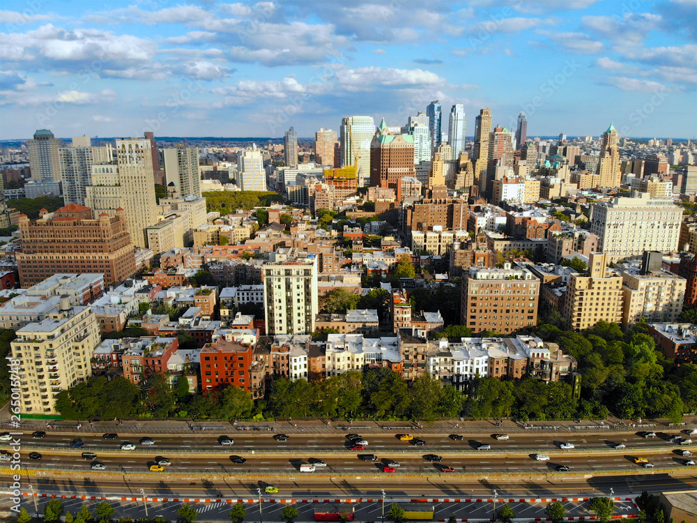 Aerial view of downtown Brooklyn. New York City. Brooklyn is the most ...