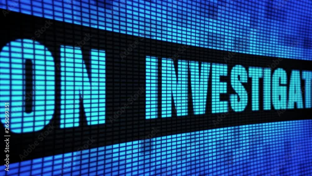 Vídeo do Stock: Investigation Side Text Scrolling on Light Blue Digital ...