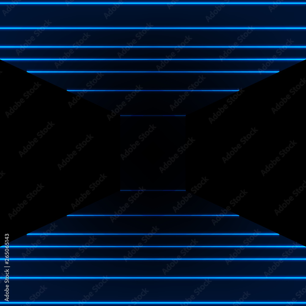Blue neon laser lines abstract tech background Stock Vector | Adobe Stock