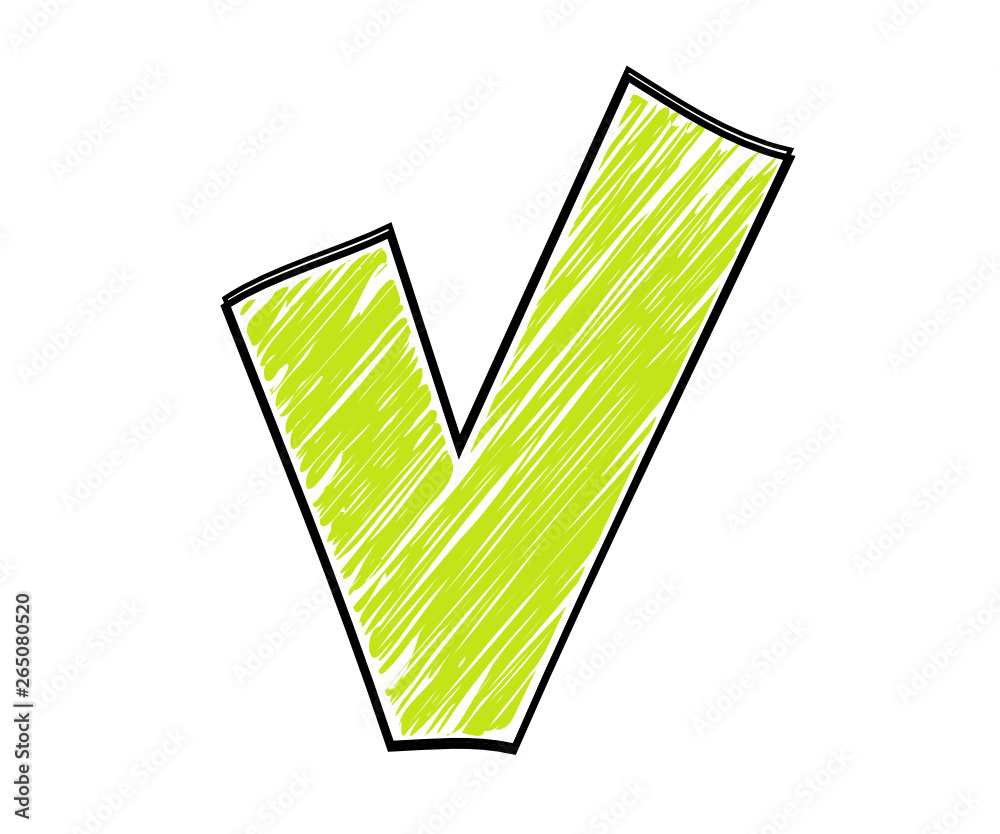 symbole validation dessin v Stock Vector | Adobe Stock
