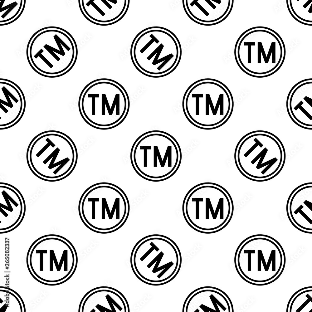 TM Trademark Symbol Icon Seamless Pattern, Tm Symbol, Unregistered ...