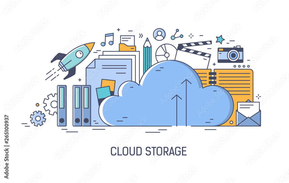 Banner template for advertising of cloud computing technology ...