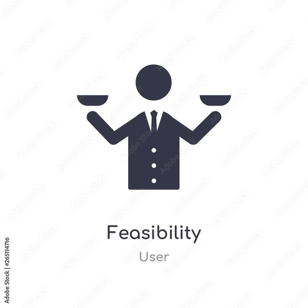 feasibility icon. isolated feasibility icon vector illustration from ...