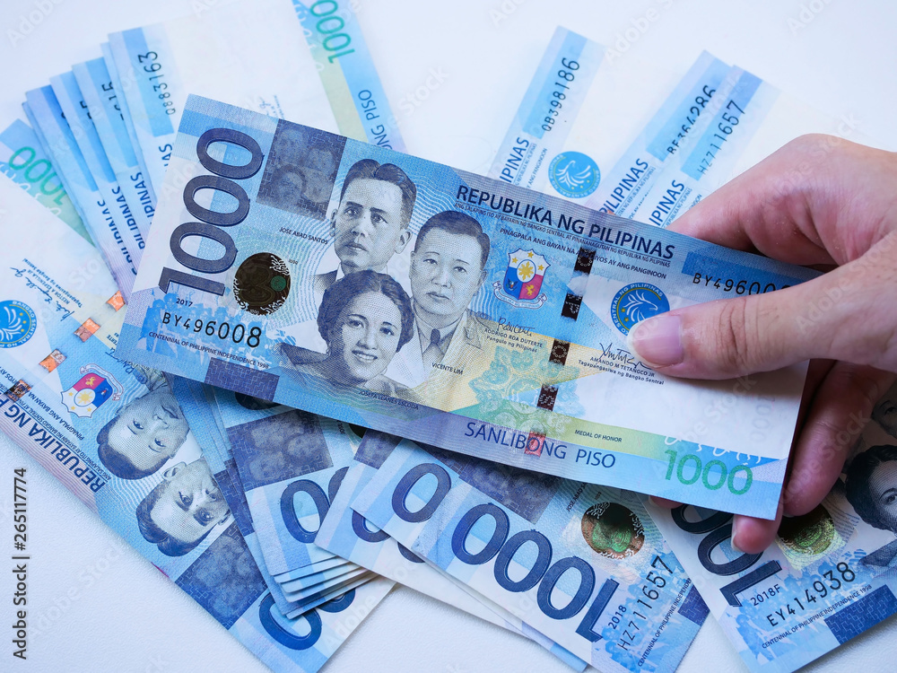 Foreign currency of the Philippines Stock Photo | Adobe Stock