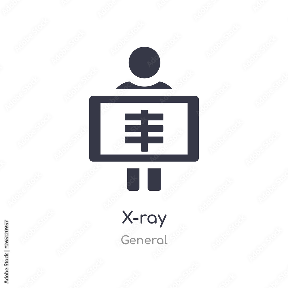 x-ray icon. isolated x-ray icon vector illustration from general ...