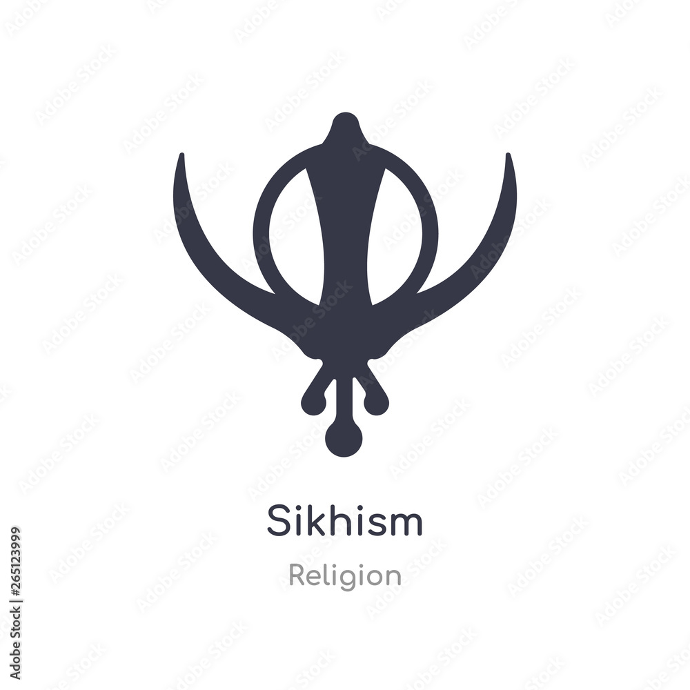sikhism icon. isolated sikhism icon vector illustration from religion ...