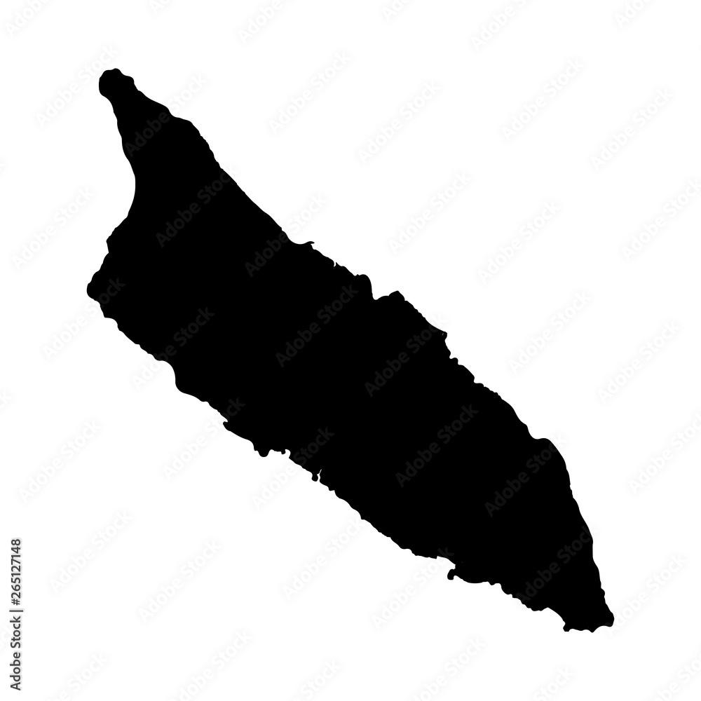 Vector map Aruba. Isolated vector Illustration. Black on White ...
