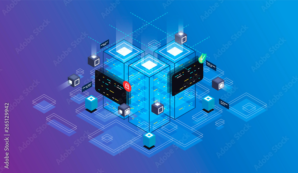 Isometric design concept virtual reality and augmented reality ...