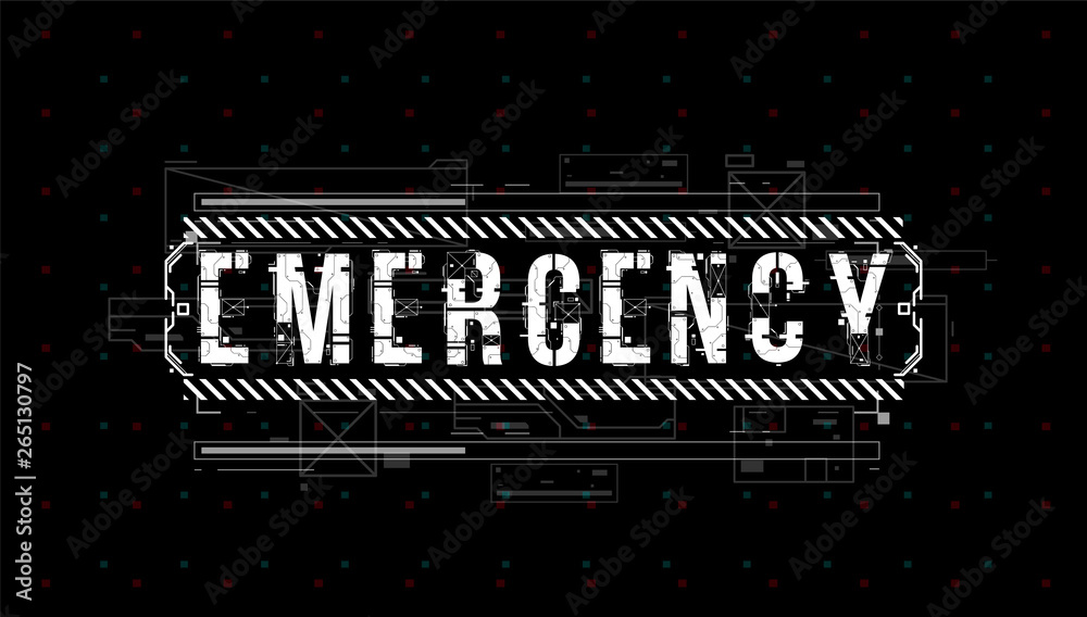 Emergency. Conceptual Layout with HUD elements for print and web ...