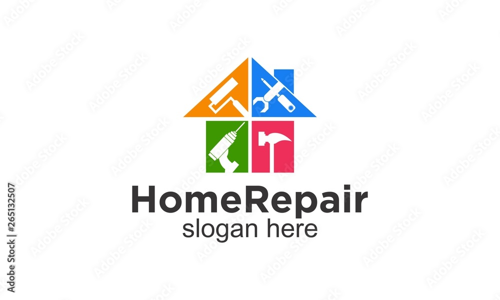 Home repair logo Stock Vector | Adobe Stock