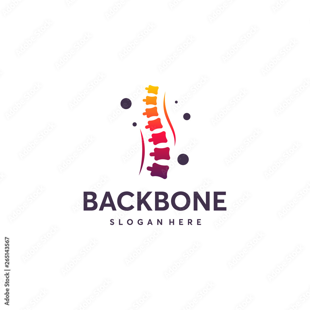 Spine Care logo designs concept, Backbone Logo template Stock Vector ...