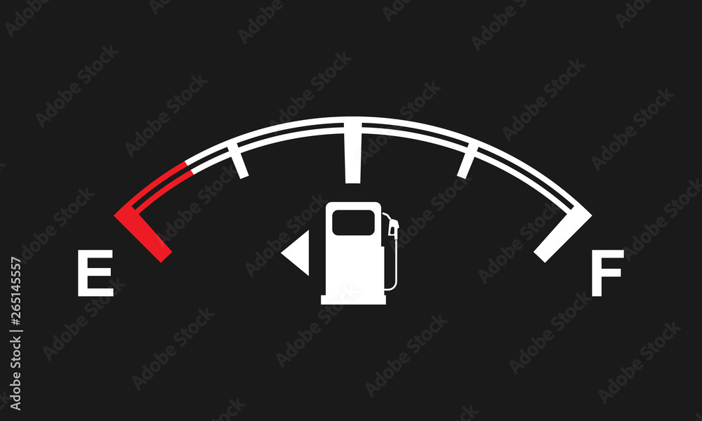 Fuel gauge for your design. Full and empty signs. Vector illustration ...