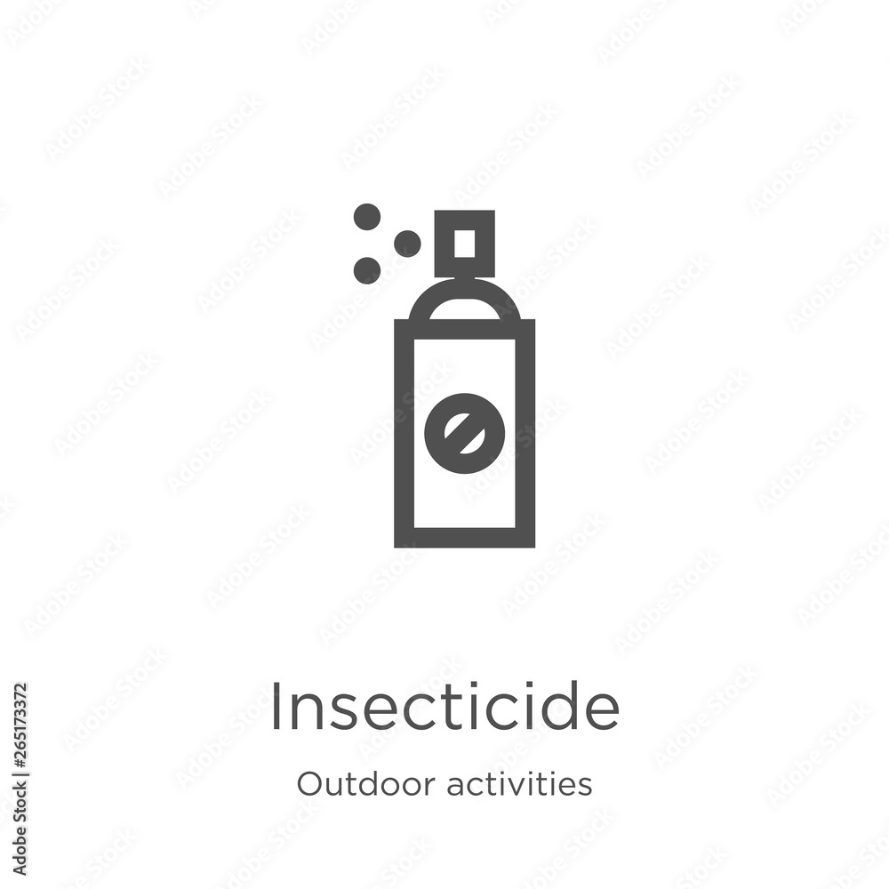 insecticide icon vector from outdoor activities collection. Thin line ...