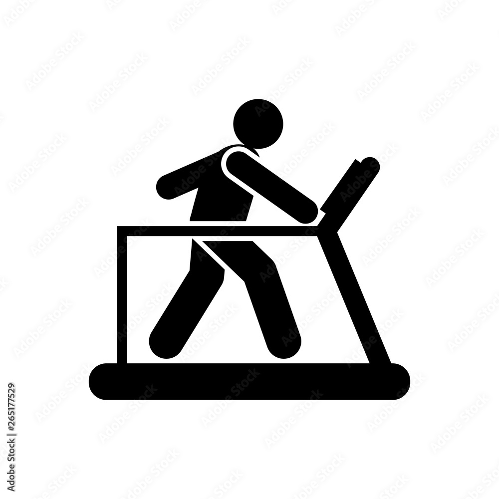 Treadmill, man icon. Element of man resort villa hotel activity icon ...