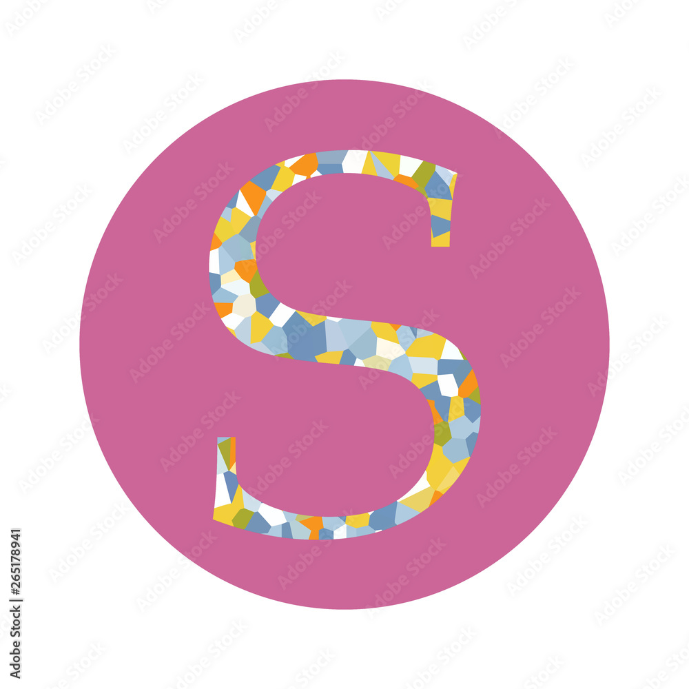Capital letter S polygon style font initial S uppercase alphabet ...