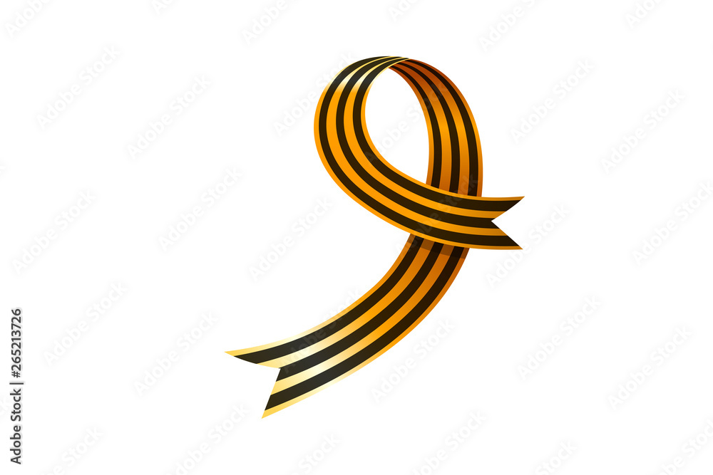Saint George ribbon form nine. Symbol of victory Soviet Union over Nazi ...