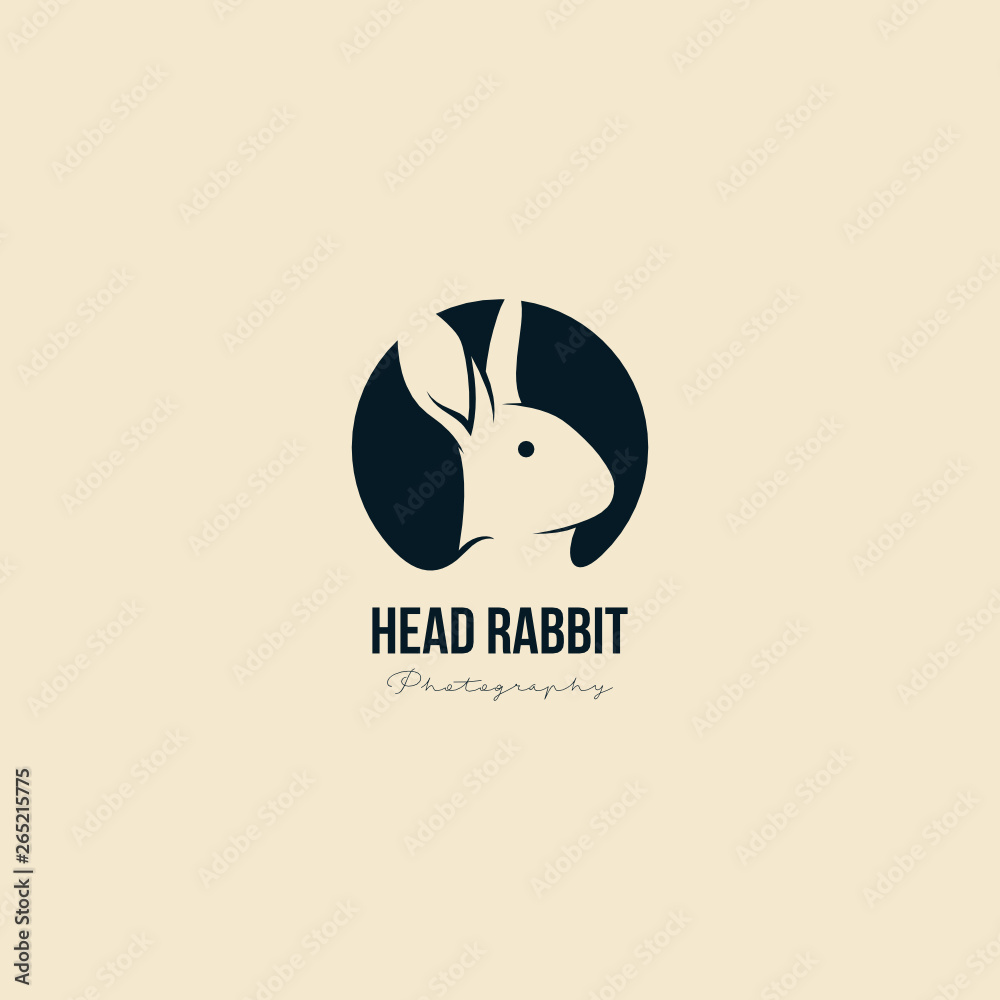 Animal Head Rabbit landscape Photography logo design inspiration Stock ...