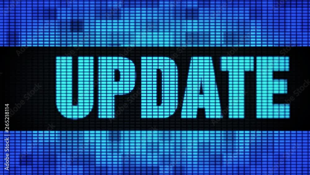 Update Front Text Scrolling on Light Blue Digital LED Display Board ...