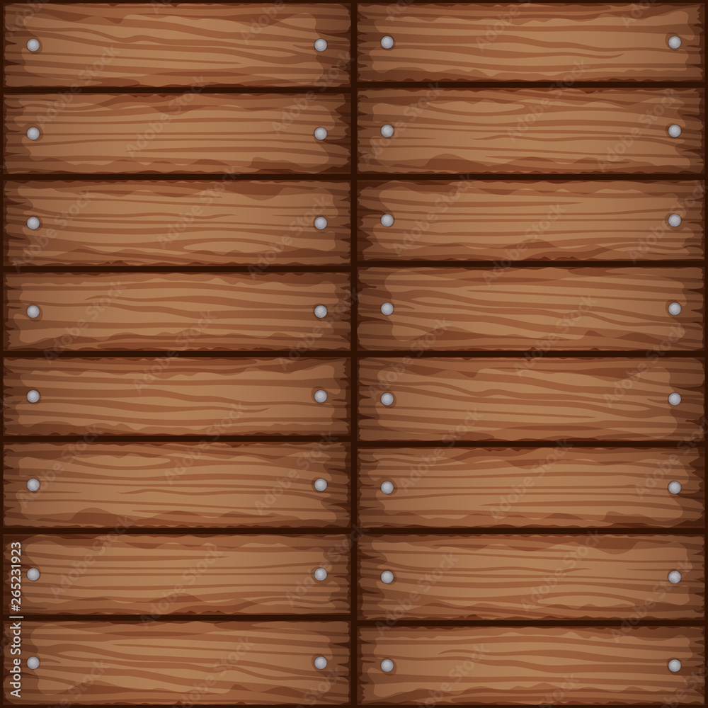 Hand drawn stylized wooden planks seamless pattern. Endless wood vector ...