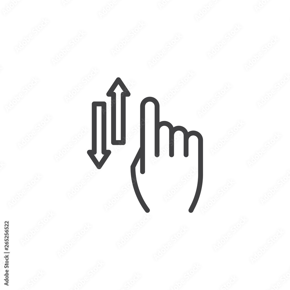 Scroll Down Hand Icon