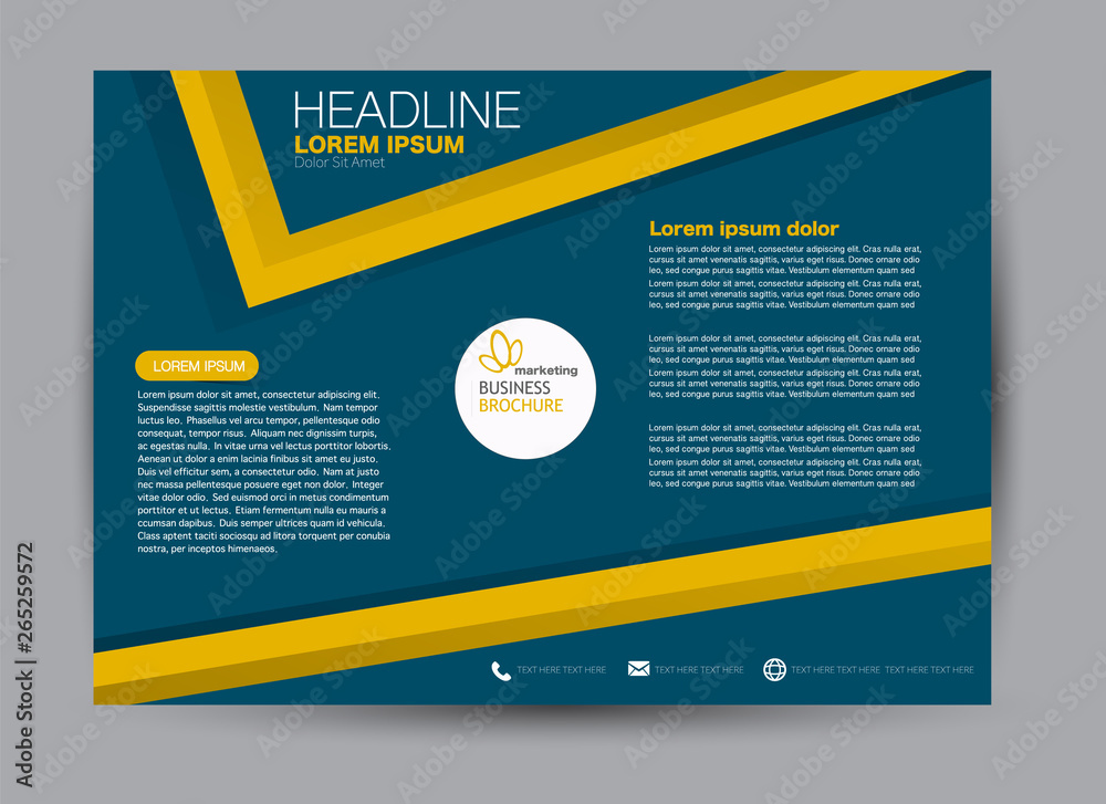 Landscape wide flyer template. Billboard banner abstract background ...