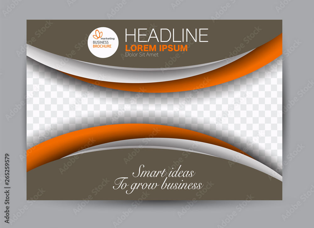 Landscape wide flyer template. Billboard banner abstract background ...