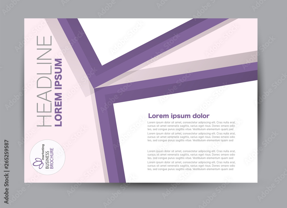 Landscape wide flyer template. Billboard banner abstract background ...