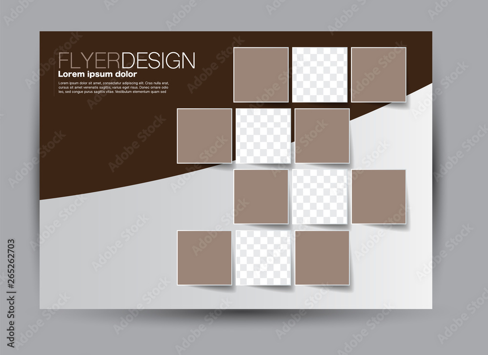 Landscape wide flyer template. Billboard banner abstract background ...