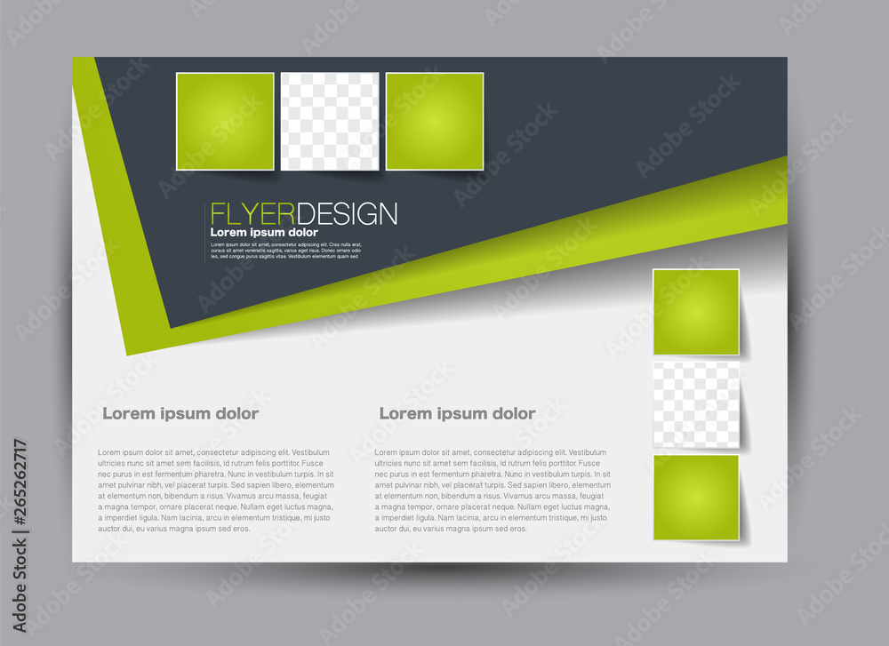 Landscape wide flyer template. Billboard banner abstract background ...