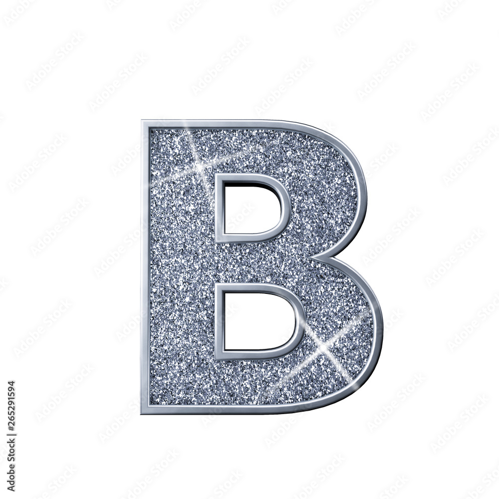 The Letter B In Glitter