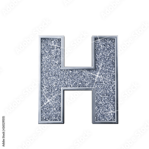 The Letter H In Glitter