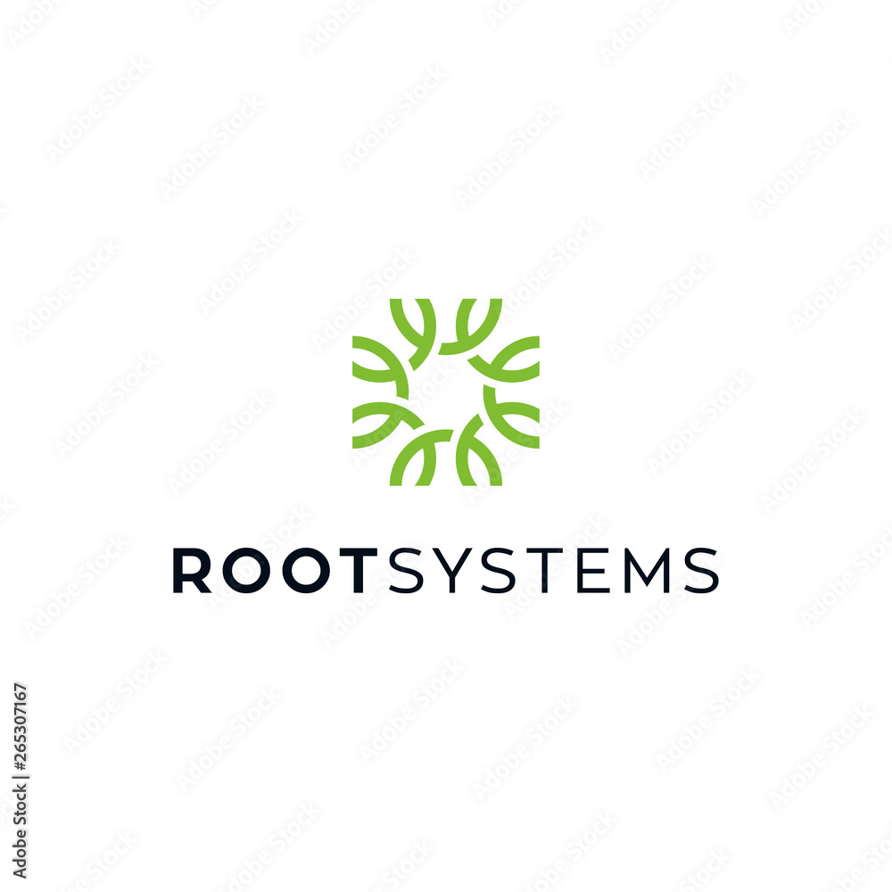 root system technology logo design Stock Vector | Adobe Stock