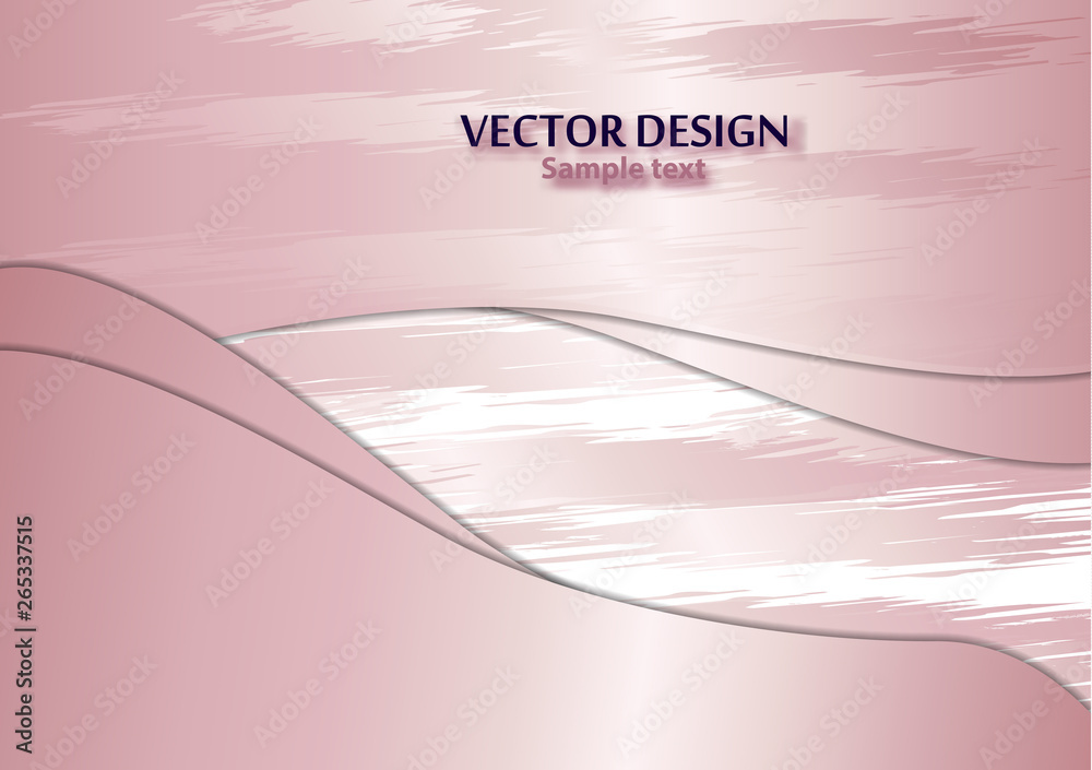 Colorful paint brush strokes in craft paper style. Vector illustration ...