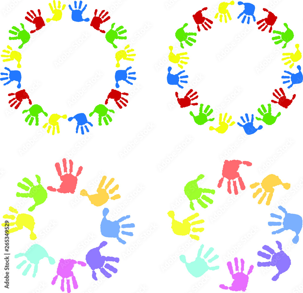 Handprint Clipart Border