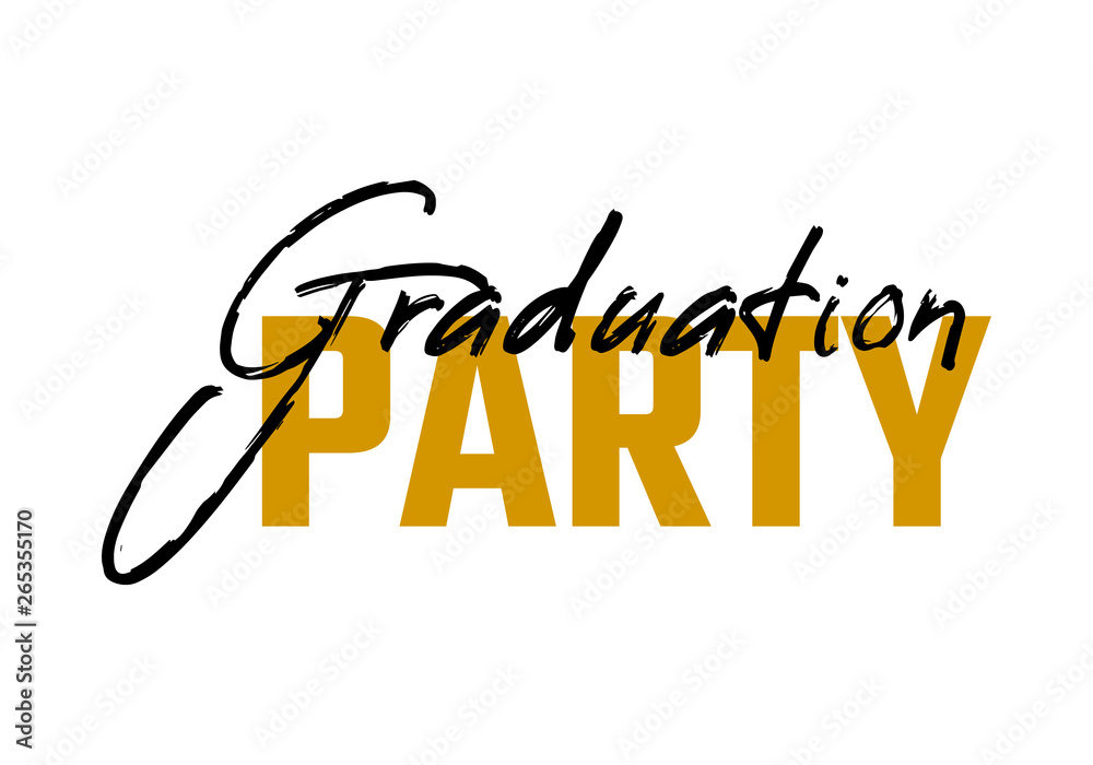 Graduation label. Vector text for graduation design, congratulation ...