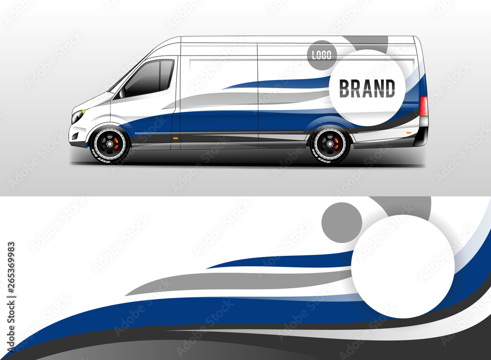 Van wrap design. Wrap, sticker and decal design for company. Vector ...