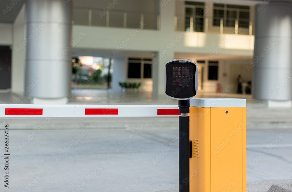 car park automatic entry system. Security system for building access ...