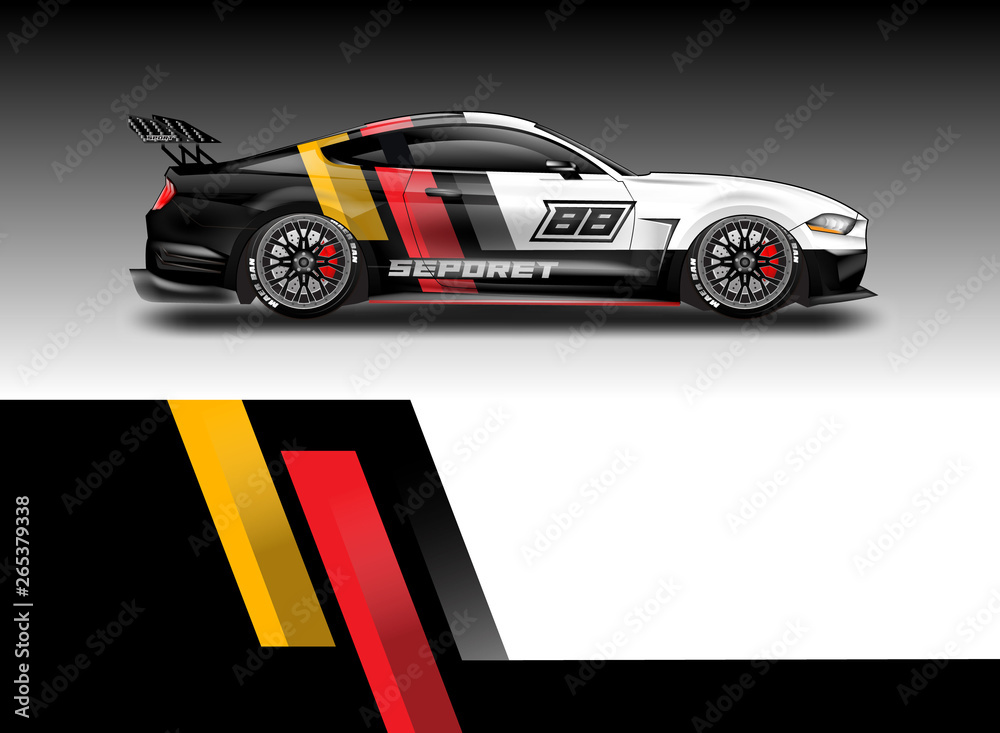 Car wrap designs vector . File ready to print and editable . Eps 10 ...